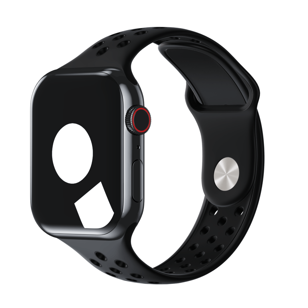 Black/Black Sport Band Active Strap for Apple Watch - iSTRAP